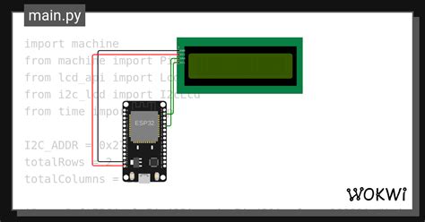 Shows The Address Of Liquid Crystal Display As X Py Wokwi Esp