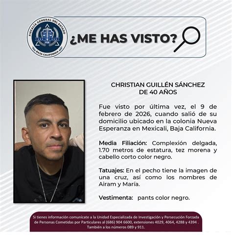 Frontera 🔎 Buscan A Christian Guillén Desapareció Al Facebook