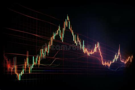 A Stock Chart With A Line Graph On It Stock Market Or Forex Trading Grap Stock Illustration