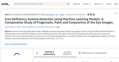 Iron Deficiency Anemia Detection Using Machine Learning Models A