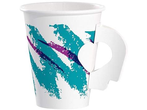 Solo Cup 378hjz 00055 Jazz Paper Hot Cups Handles 8oz Polycoated