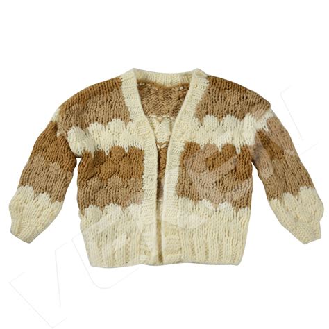 Hand Made 100 Acrylic Crochet Warm Softer Women Cardigan Sweater