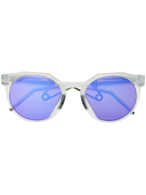 Oakley Round Frame Tinted Sunglasses White Farfetch Uk