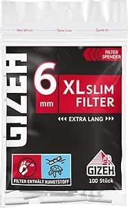Gizeh 415925015 20 Bags X 100 Filters White XL Slim Filter Diameter 6