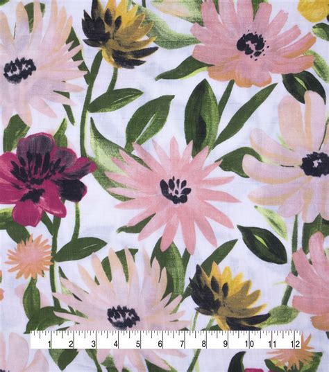 Watercolor Large Floral Nursery Swaddle Fabric Joann