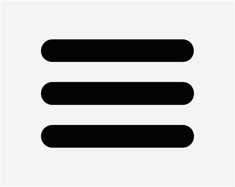 Hamburger Menu Selection Three Lines Option Website Navigation Navigate