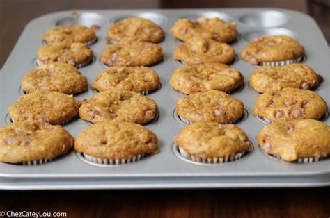 Mini Pumpkin Cinnamon Chip Muffins Chez Cateylou Recipe Cinnamon