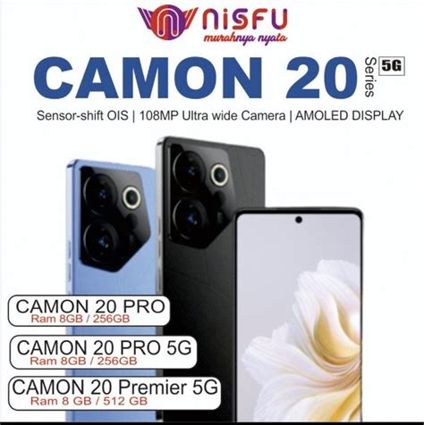 TECNO CAMON 20 PRO Ram 16GB 256GB Amoled 120Hz Helio G99 Garansi Resmi Lazada Indonesia