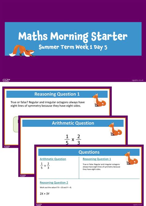 Maths Sats Morning Starter — Summer Term Week 1 Day 5 Year 6 Cgp Plus
