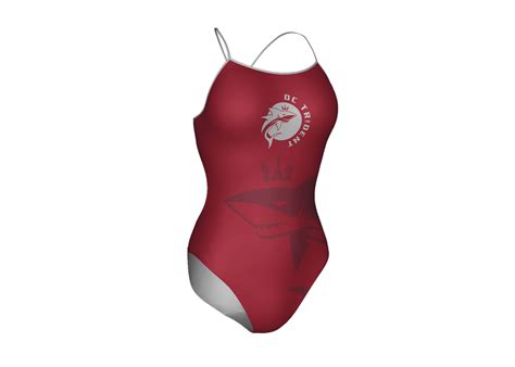 Dc Trident Custom Womens Open Back Thin Strap Swimsuit Ryte Sport