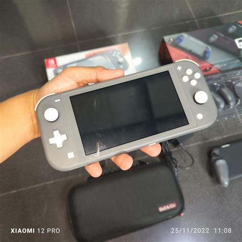 Nintendo Switch Lite Gray Complete With Accessories Video Gaming Video Game Consoles Nintendo