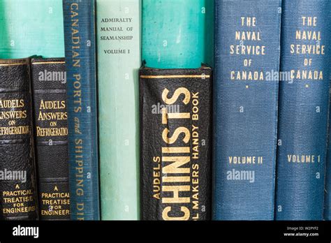 Engineering Reference Books On Display At The Heritage Britannia Ship