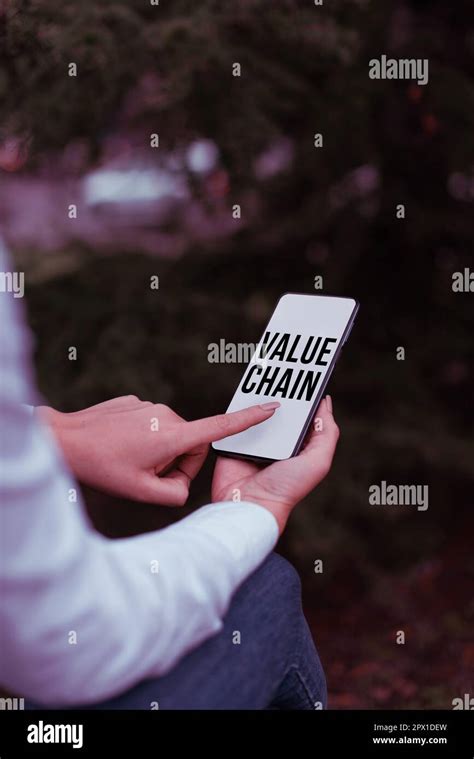 Text Showing Inspiration Value Chain Internet Concept Business Manufacturing Process Industry