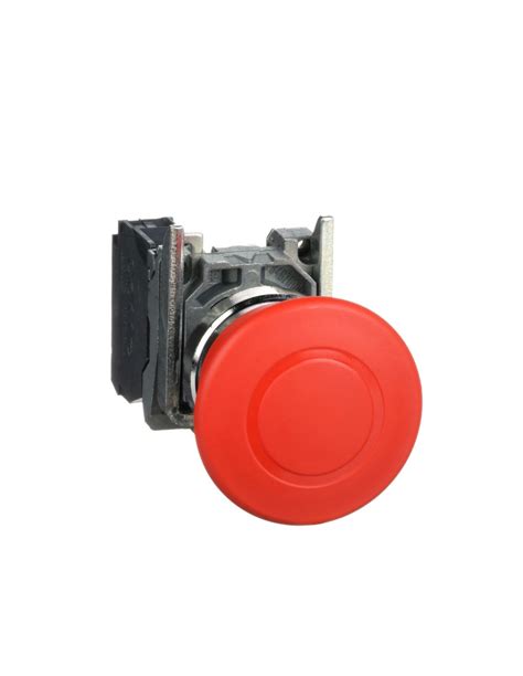 Harmony bouton poussoir arrêt d urgence XB4 diam 22mm rouge pousser