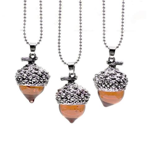Glass Acorn Necklace Sugar And Cotton