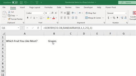 Extremely Easy Way To Randomize Drop List Items On Excel With Every Use Office Instructor