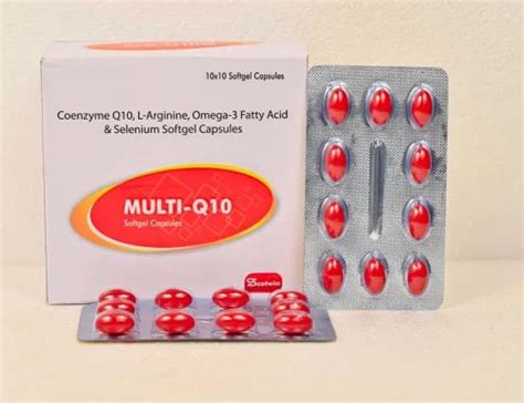 Coenzyme Q10 L Arginine Omega 3 Fatty Acid And Selenium Softgel Capsules At Rs 3000box In Kala Amb