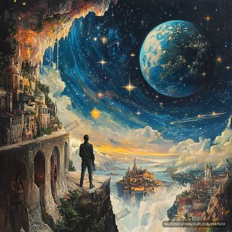 Ai创作图星月河幻想插画 迷失的奇幻世界 幻想梦境插画 梦幻场景插画 幻想小说插图设计手绘 虚构的世界 小说书籍封面插图插画 3d奇幻艺术 科幻题材插画 虚浮的世界绘画 超现实的世界 神话风格