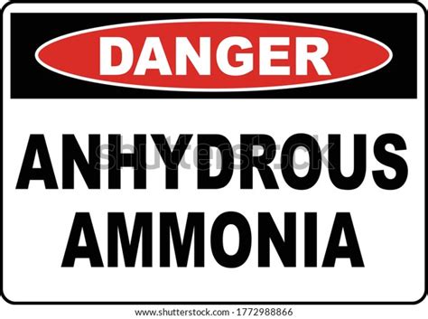 Danger Anhydrous Ammonia Warning Sign เวกเตอร์สต็อก ปลอดค่าลิขสิทธิ์