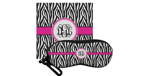 Custom Zebra Print Eyeglass Case And Cloth Personalized Youcustomizeit