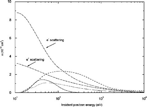 Total Cross Sections For The Positron And Electron Processes Included