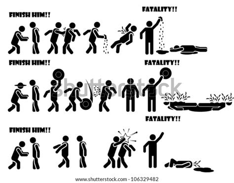 Icon Man Fatality 1 Di 3 Stock Vector Royalty Free 106329482