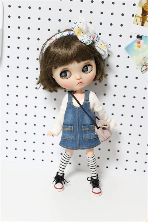 Blythe Pullip Doll Clothes Washing Denim Jumper Suspender Etsy