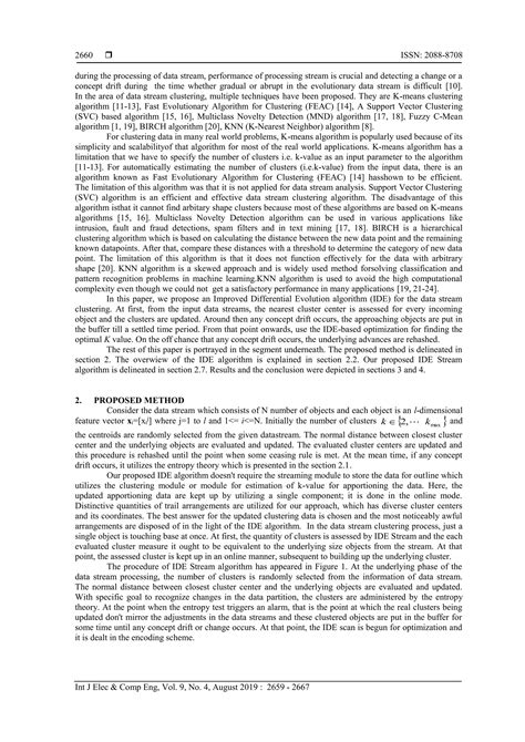 An Improved Differential Evolution Algorithm For Data Stream Clustering