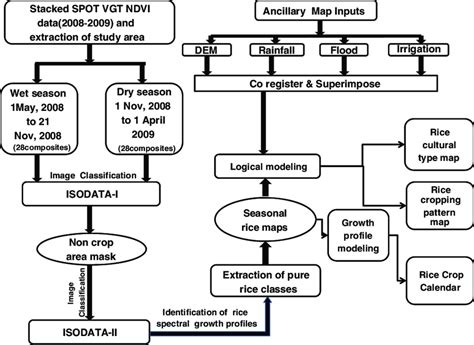 Flow Diagram Of Methodology For Derivation Of Seasonal Rice Maps Rice