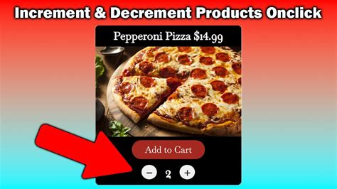 How To Create Dynamic Products With Increment And Decrement Onclick Dynamic Html Css
