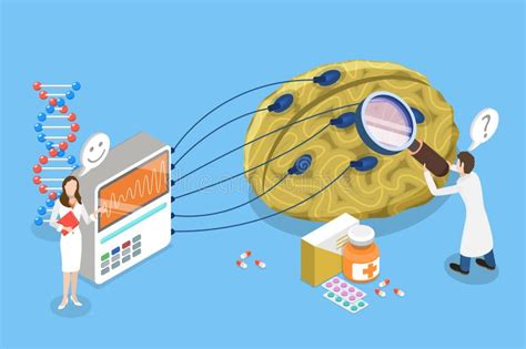3d Isometric Flat Vector Illustration Of Neurology Stock Vector Illustration Of Therapy
