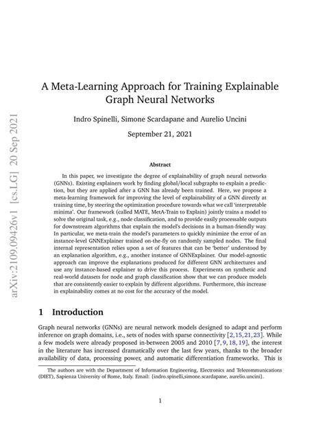 A Meta Learning Approach For Training Explainable Graph Neural Networks DeepAI
