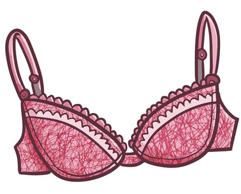 Funny And Sexy Cute Pink Elegant Bra Vector 20532154 Vector Art At