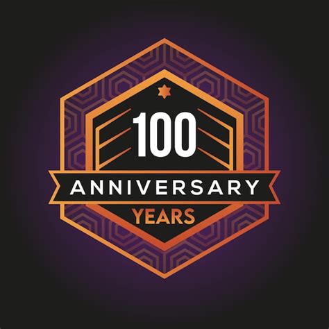 Premium Vector 100th Year Anniversary Abstract Logo Design Vector