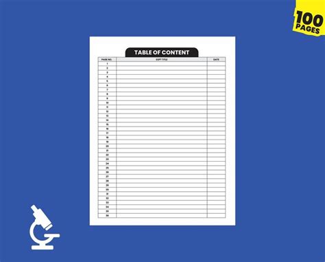 Laboratory Notebook 100 Pages Digital Goodnote Science T Lab Book Chemistry Lab Notes Print