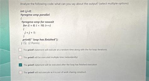 Solved Analyze The Following Code What Can You Say About Chegg