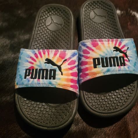Puma Slides Tie Dye Size 7 Women S Depop