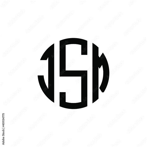 Jsm Letter Logo Design Jsm Modern Letter Logo With Black Background