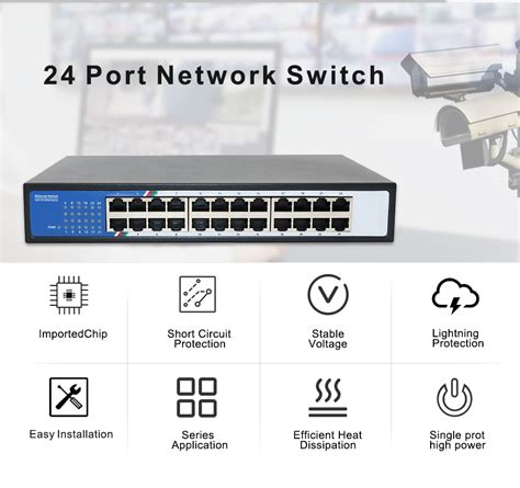 24 Port Desktop Gigabit Network Switch 10 100 1000mbps Ethernet Switch Adapter Fast Rj45