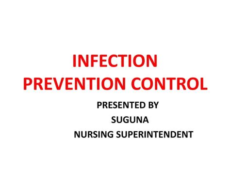 Infection Control Pptpptx