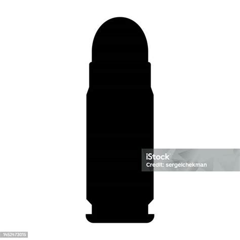 글머리 기호 아이콘이 분리되었습니다 카트리지 기호 군사 탄약 총알 실루엣 M1 개런드 소총에 대한 스톡 벡터 아트 및 기타
