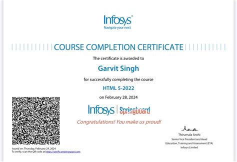 Garvit Singh On Linkedin I Have Successfully Completed The Course Of