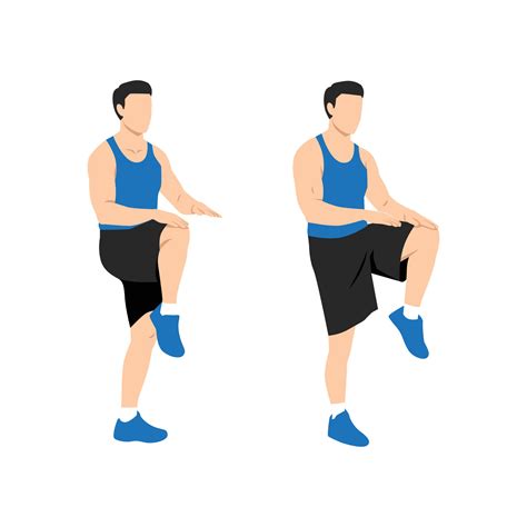 Knee Lifts Exercise Clip Art