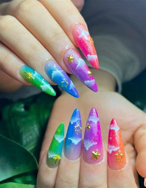 Ombre Rainbow Nails