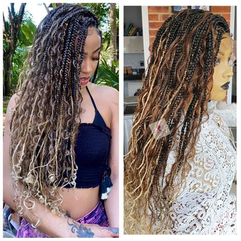 Boho Short Braided Wigs Bohemiean Curls Bob Braids Braided Wigs For