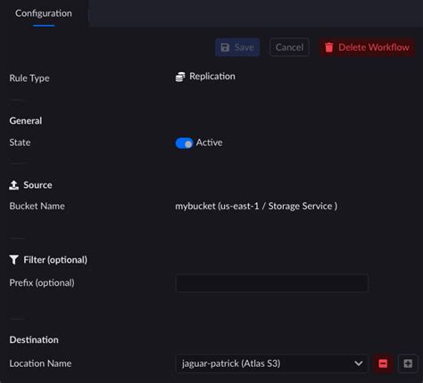 Update A Replication Workflow — Artesca 311 Documentation