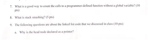 Solved 7 What Is A Good Way To Count The Calls To A