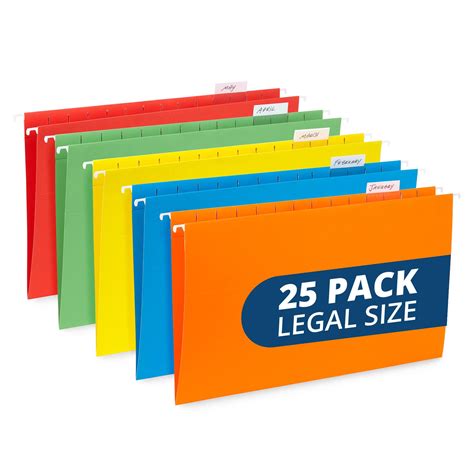 Blue Summit Legal Size Hanging File Folders Legal Size