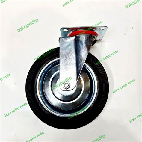 Jual Roda Karetroda Rubber Hitam 10 Inch Putar Taiwan Jakarta Barat