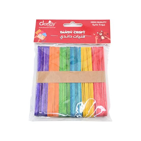 اعواد ايسكريم خشبية ملون صغير Dandy 1024 128 مكتبة البوادي